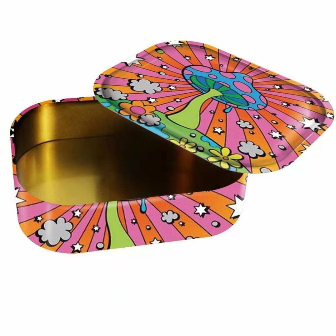 Stash Box With Rolling Tray Lid Magic Mush Collectible Box - Etsy
