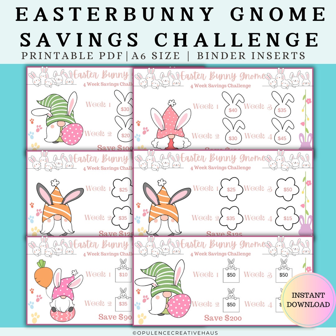 Monthly Savings Challenge Printable, Low Income Savings Challenge ...