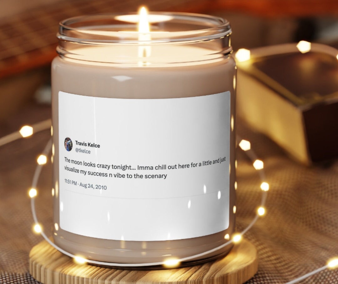 Taylor Swift / Travis Kelce Funny Tweet Scented Soy Candle, 9oz - Etsy