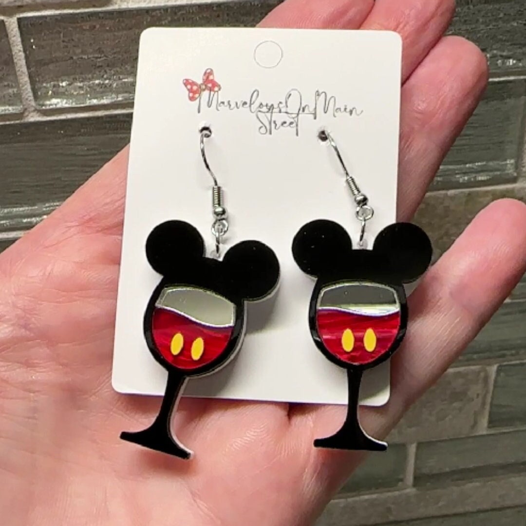 Cheers to Mickey Mickey Mouse Shaped Wine Glass Lightweight Acrylic ...