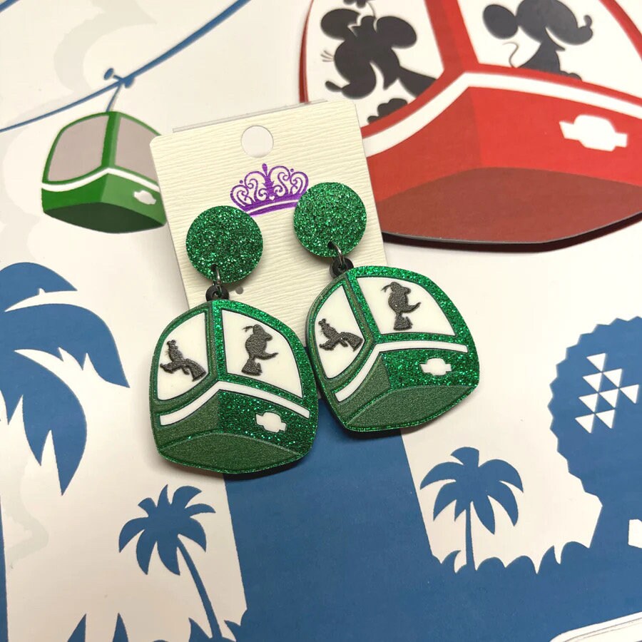 Skyliner Earrings Goofy and Donald Inspired Lightweight Acrylic Dangle ...