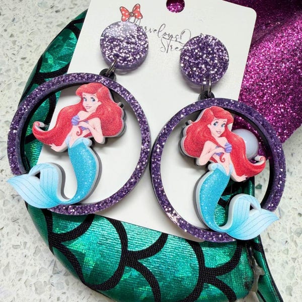Mermaid Themed Earrings - Etsy