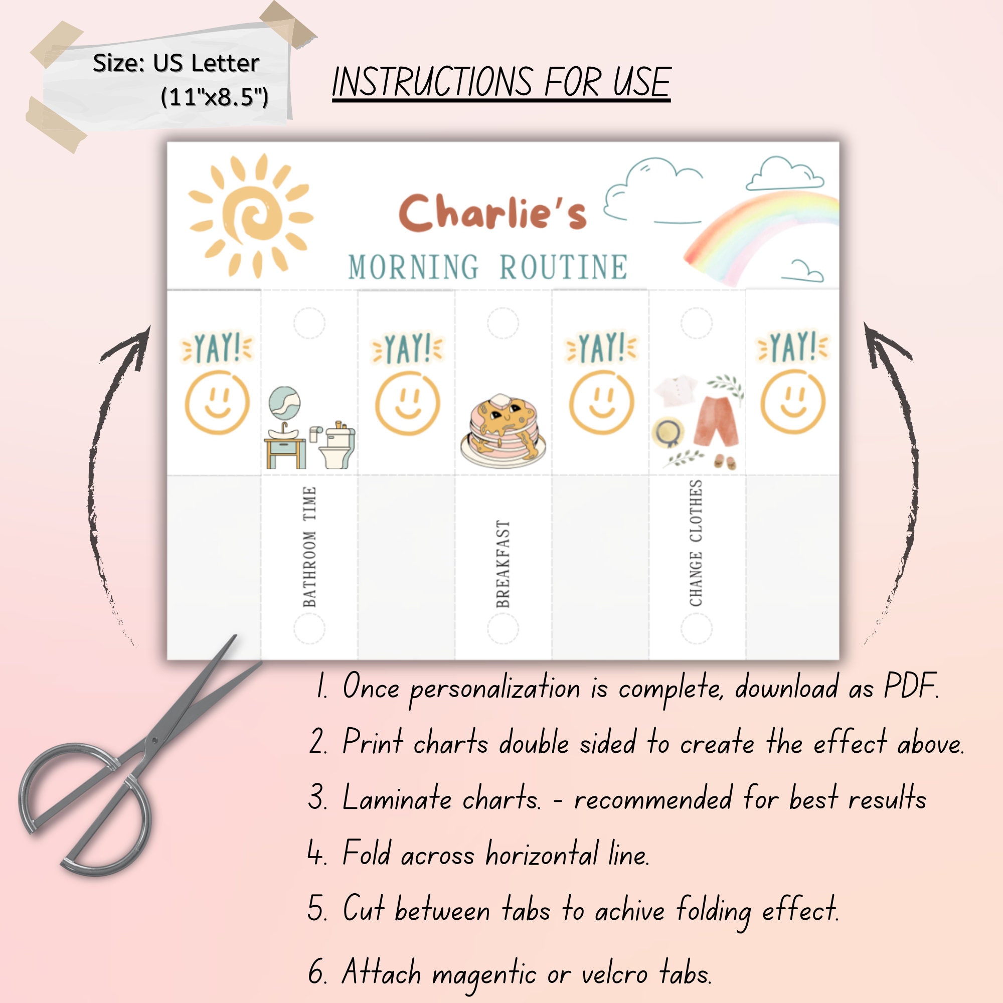 Editable Morning and Evening Routine Flipcharts DYI Visual Schedule for ...