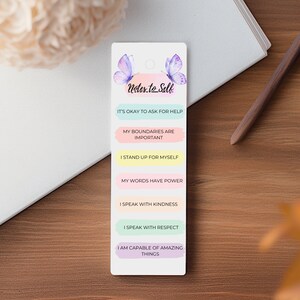Custom Bookmark Printable Positive Affirmations Bookmarks Personalized ...