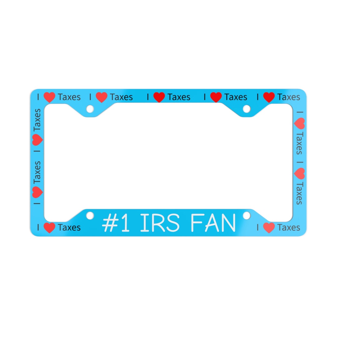 Number 1 IRS Fan License Plate Frame - Etsy