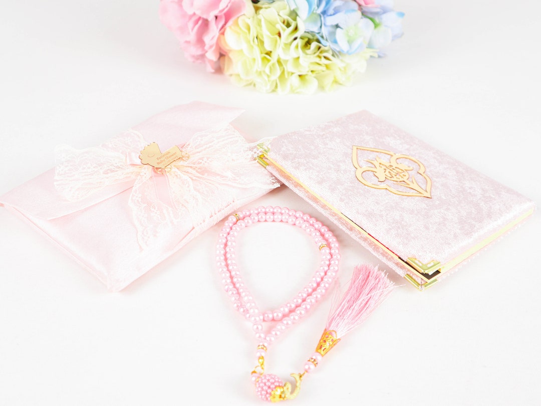 Personalized Yaseen Dua Book Prayer Beads Pouch Gift Set | Ramadan Eid ...
