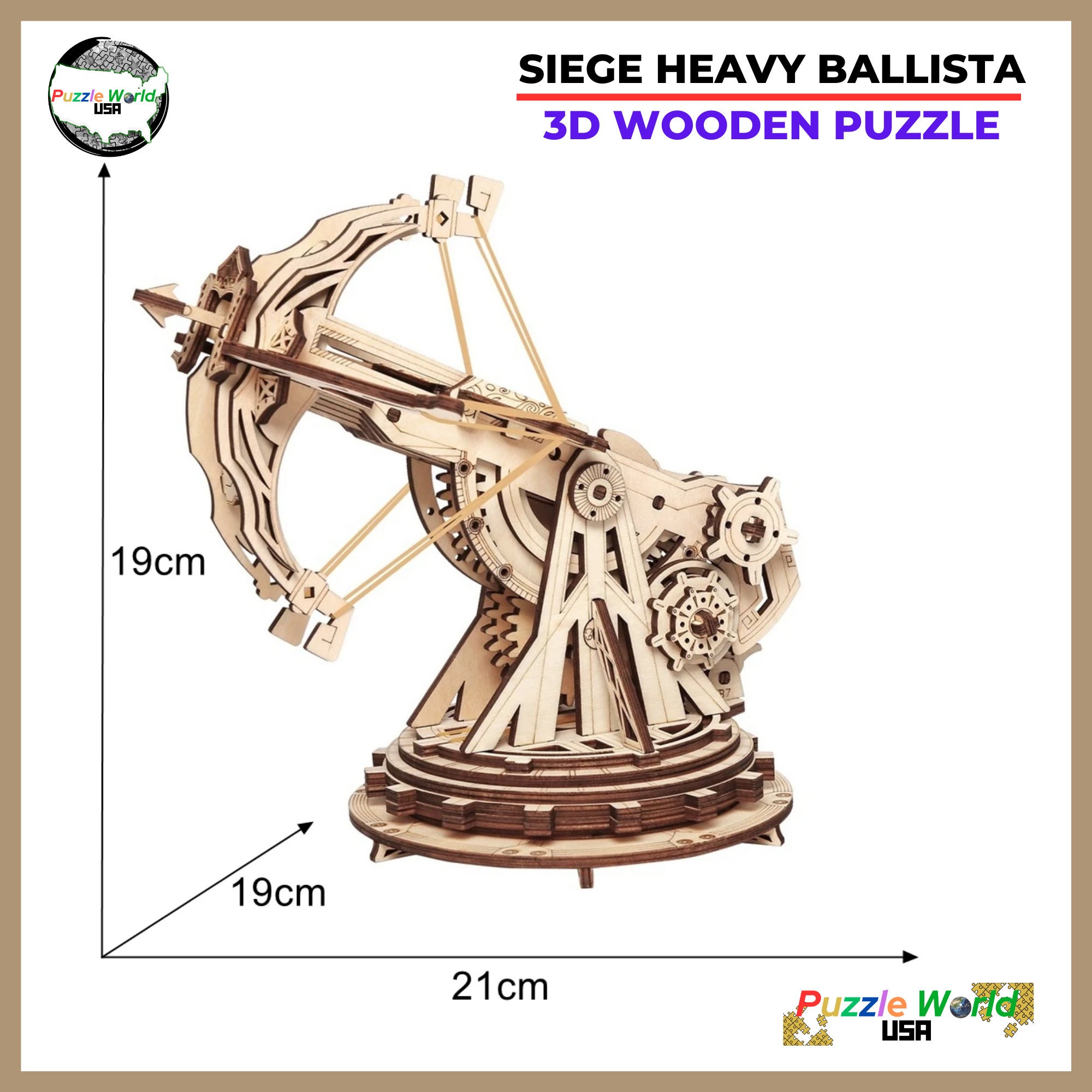 3D Siege Heavy Ballista Stem Puzzle Toys Model Kit 3D Wooden Puzzle ...