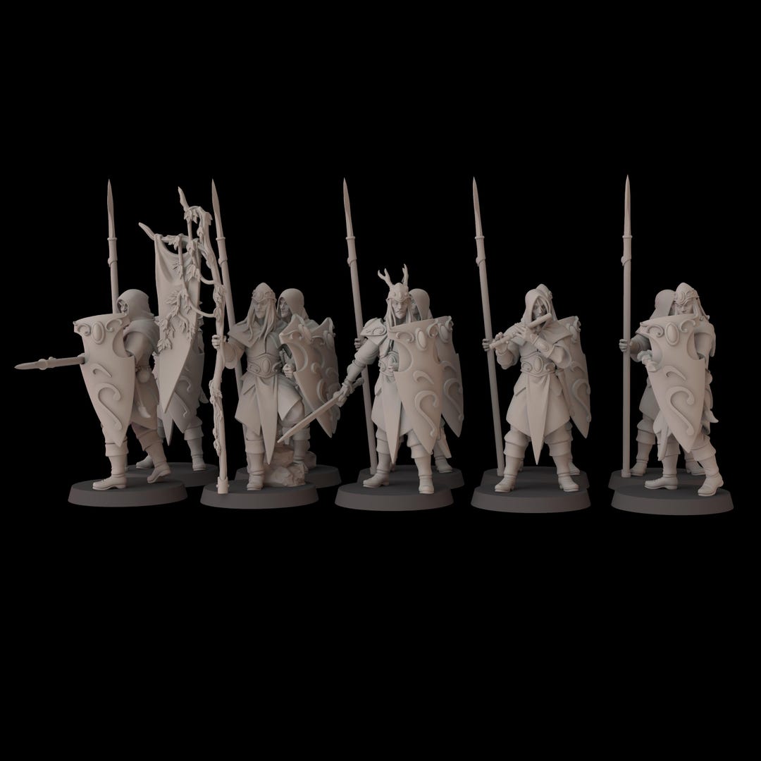 Forest Elf Lancers (10 Models) - Fantasy Elves - Fantasy Cult ...