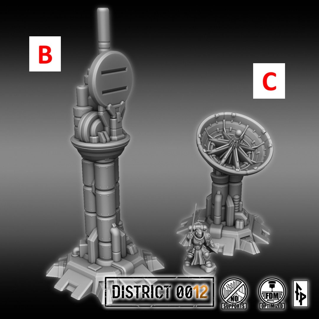Tabletop Gaming Terrain Various Comms Towers Forbidden Prints - Etsy