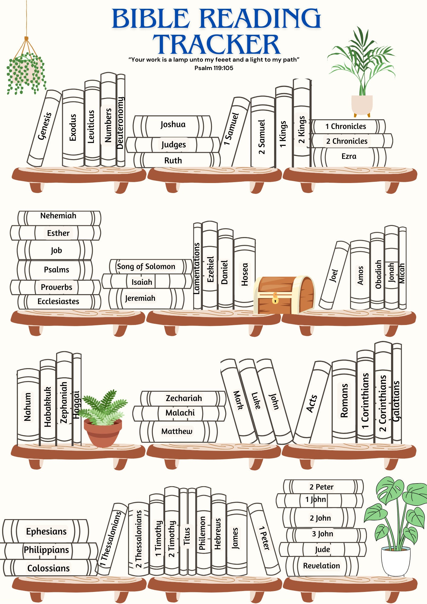 Bible Reading Tracker - Etsy