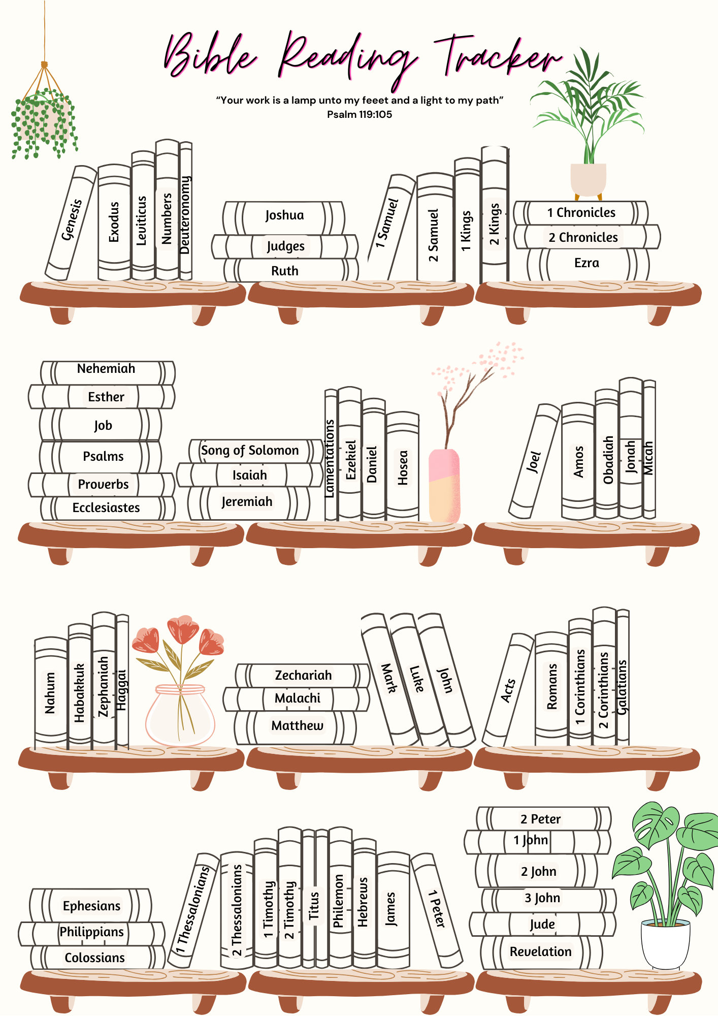 Bible Reading Tracker - Etsy