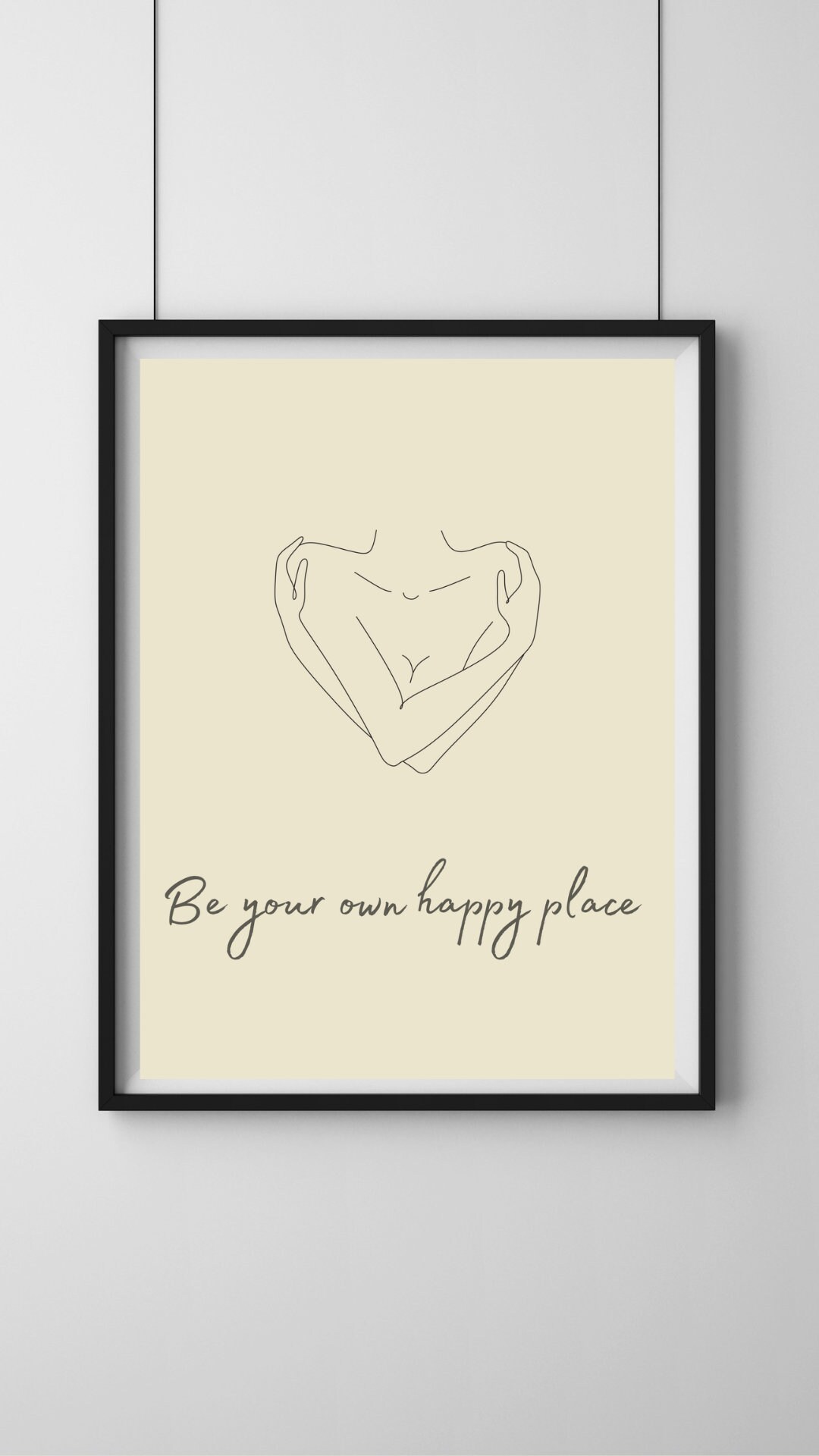 Happy Place Digital Poster, Digital Art, Wall Art, A4, Download - Etsy