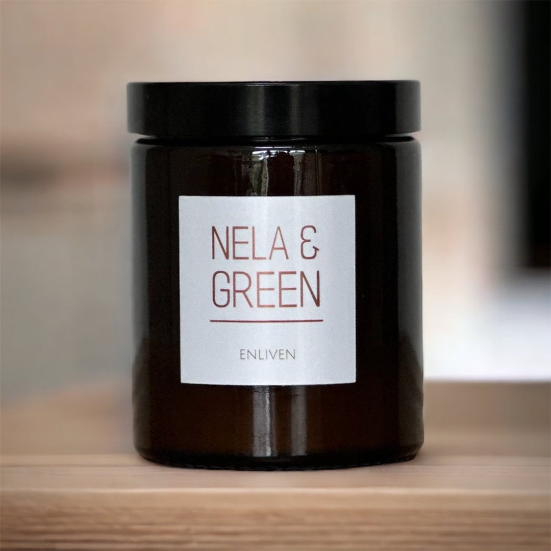 CANDLE, Enliven Fragrance, Lemongrass and Ginger, Vegan, Natural Plant ...