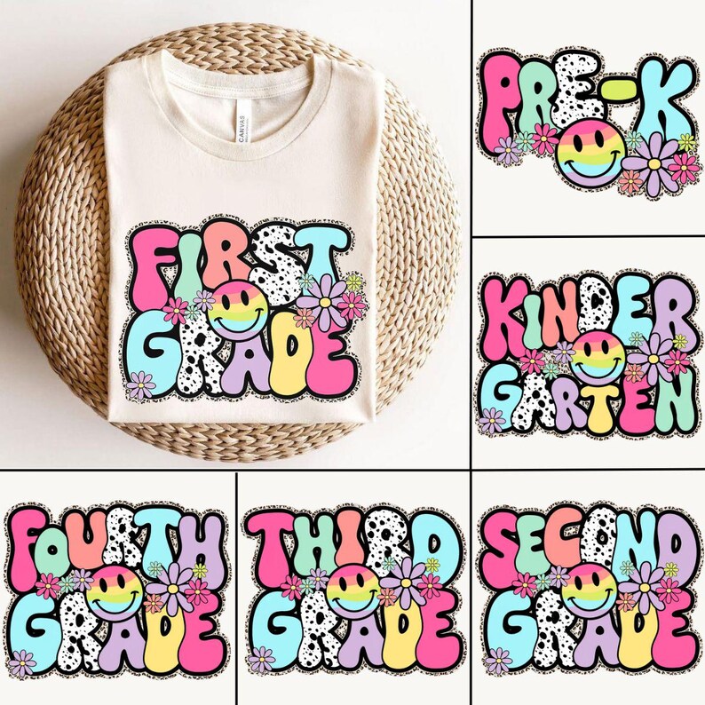 Retro Back to School Bundle, Kindergarten, First Day of School, School ...