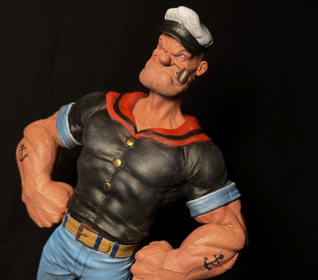 Handmade 3D Printed Popeye Statue | 12 Inch Collectible Figure - Etsy