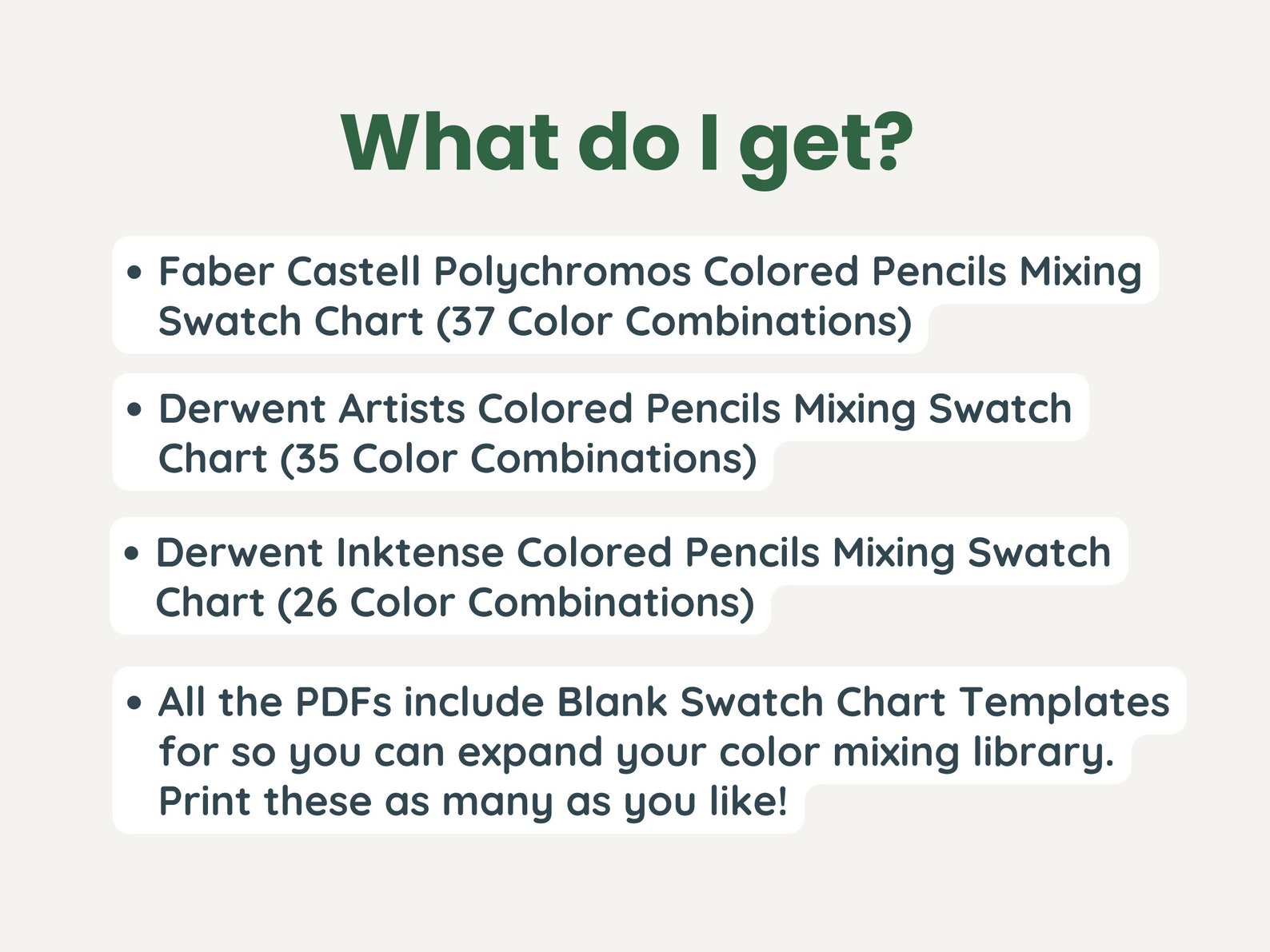 3 X Pre-filled + Blank Colored Pencil Swatch Charts | 90+ Combos for ...