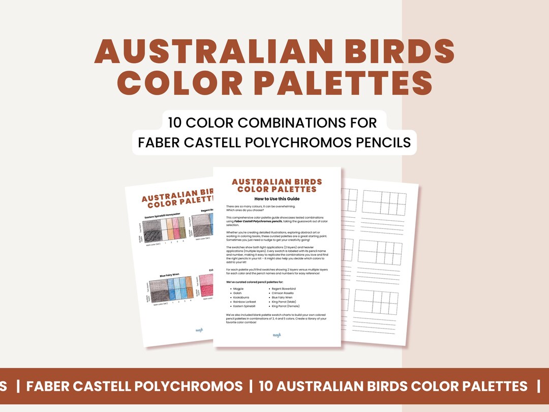 Faber Castell Polychromos Color Palette Guide | 10 X Australian Birds ...