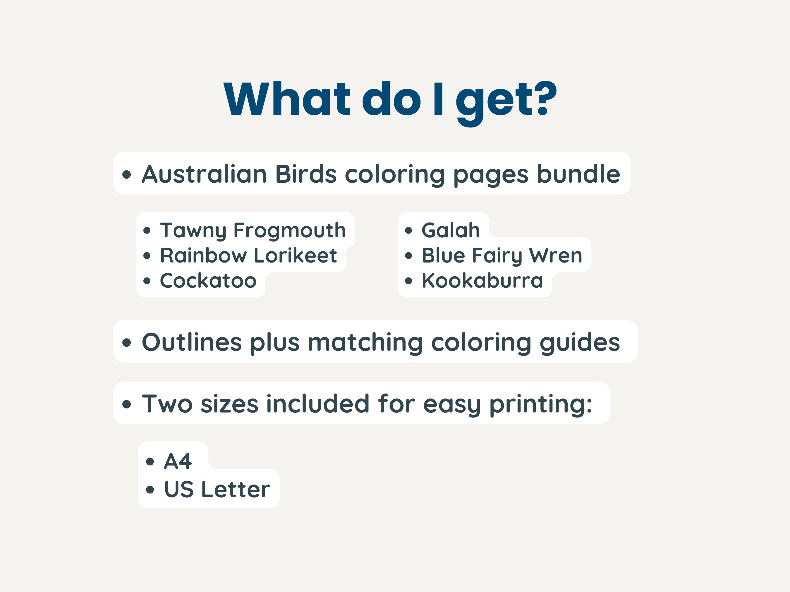 Australian Birds Coloring Book | Coloring Pages for Adults | 6 X ...