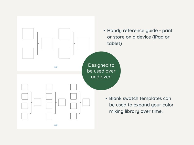3 X Pre-filled + Blank Colored Pencil Swatch Charts | 90+ Combos for ...