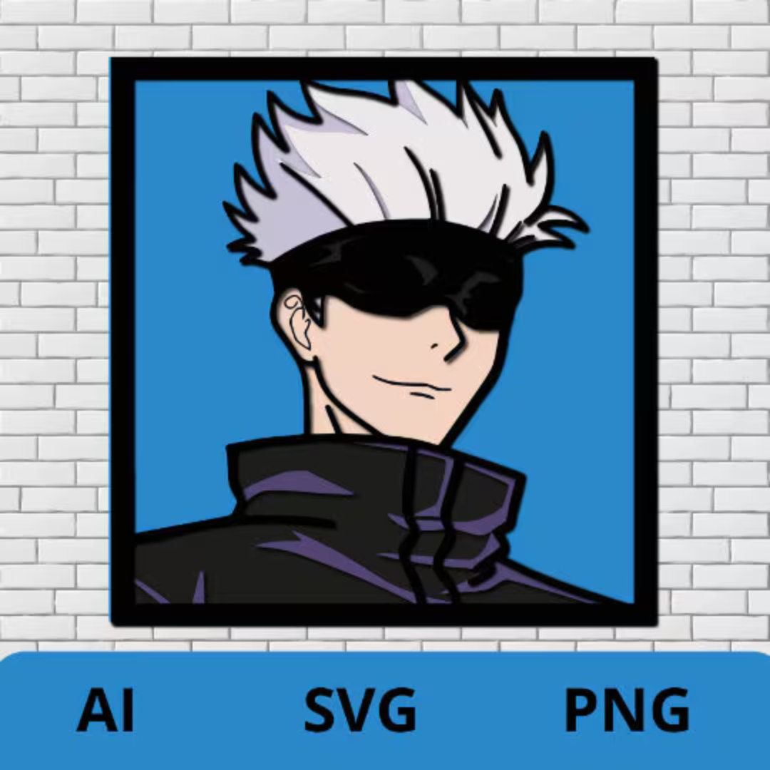 Layered Design Anime Sorcerer SVG Vector 8 Layers, Multilayer Anime ...