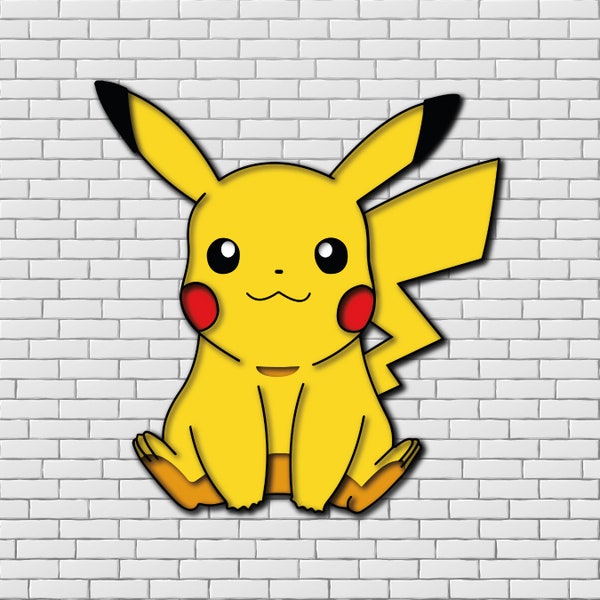 Pikachu Laser Cut File - Etsy