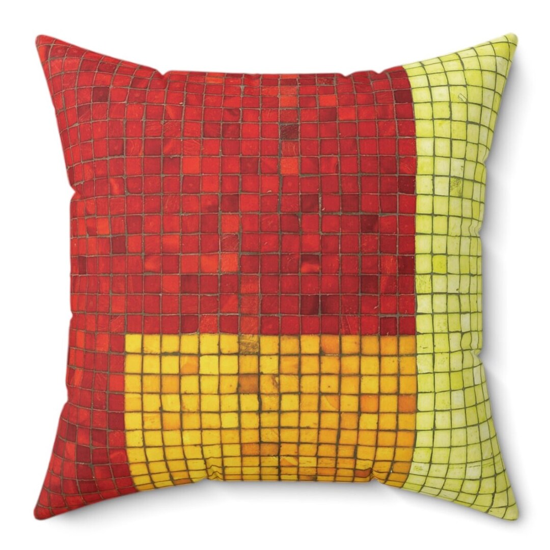 LAX Airport Terminal Tiles Square Pillow - Mid Century Modern Decor ...