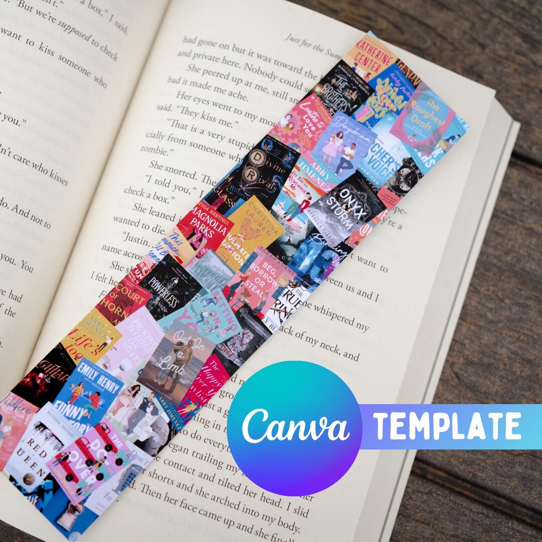 6 Editable Vision Board TBR Bookmark Canva Templates | Printable ...