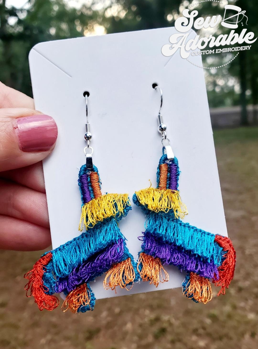 FSL Pinata Earrings - Cinco De Mayo - Digital Design - Machine ...