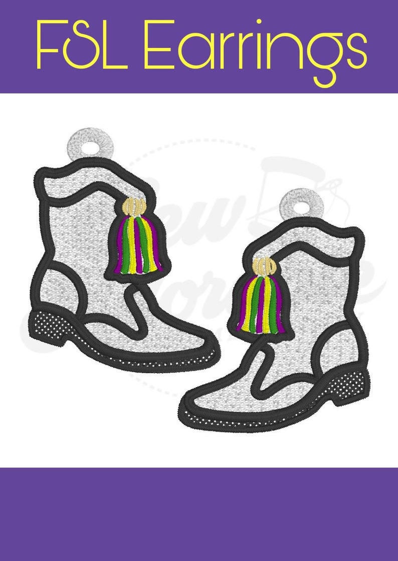 FSL Mardi Gras Majorette-dance-boots-machine Embroidery-digital Design ...