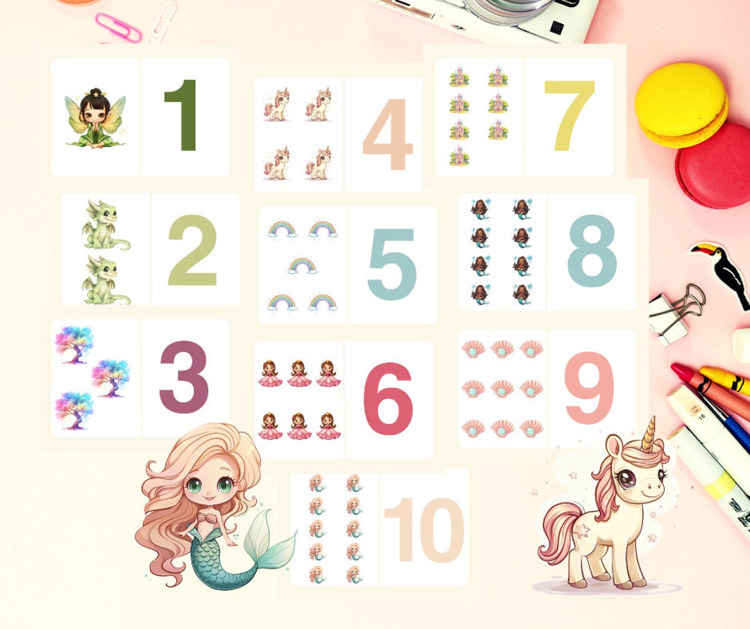 Learn Numbers, Counting and Quantities 1 to 10 With Mermaids, Unicorns ...
