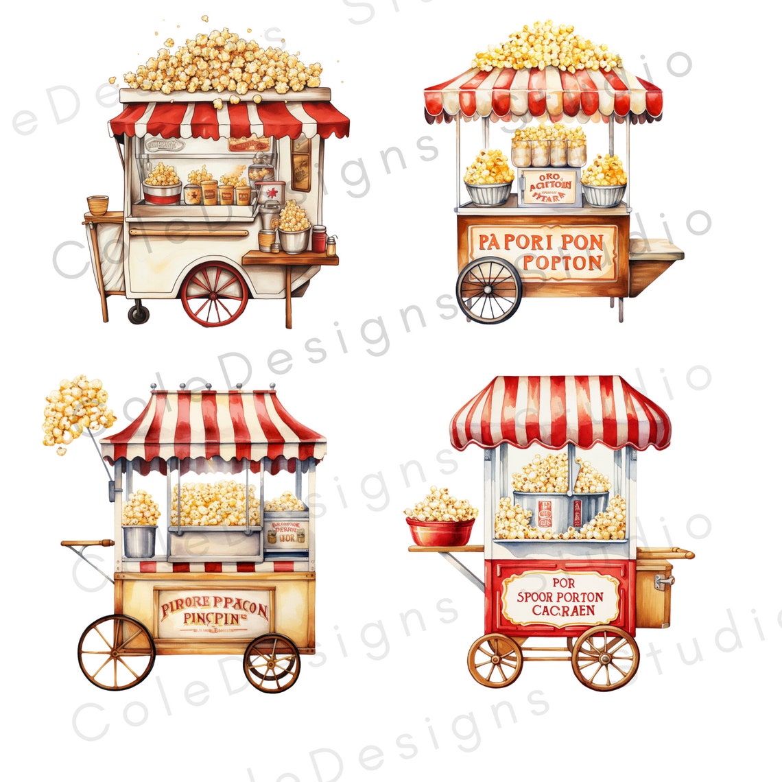 Watercolour Popping Popcorn Machines Clipart Popcorn Transparent PNG ...