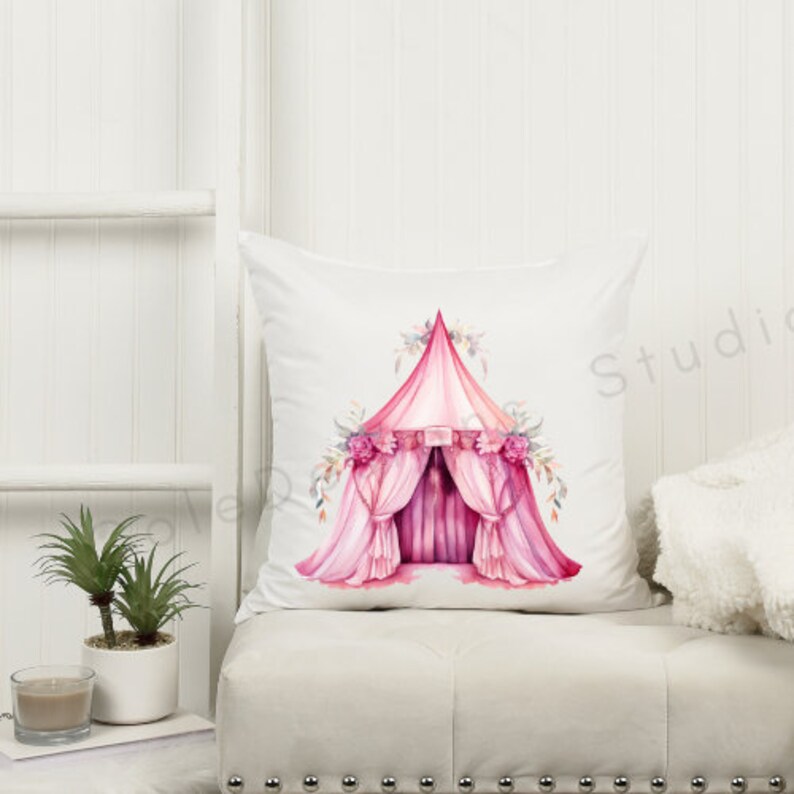 Watercolour Pink Boho Tents Clipart Hens Party Transparent PNG ...