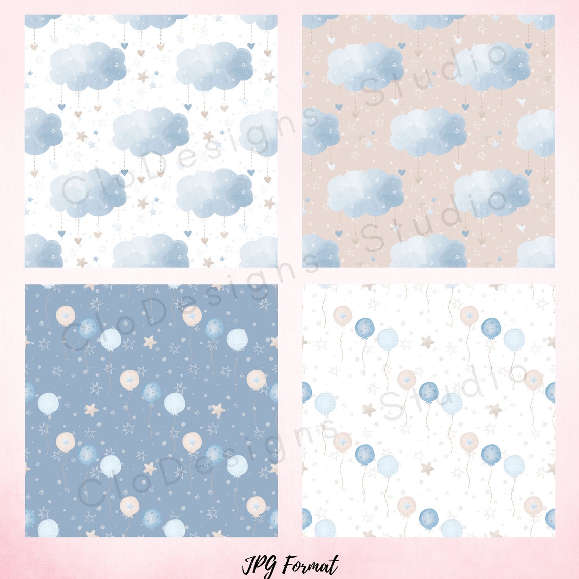 Baby Blue Nursery Texture Backgrounds DIY Creations DIY Party Card ...