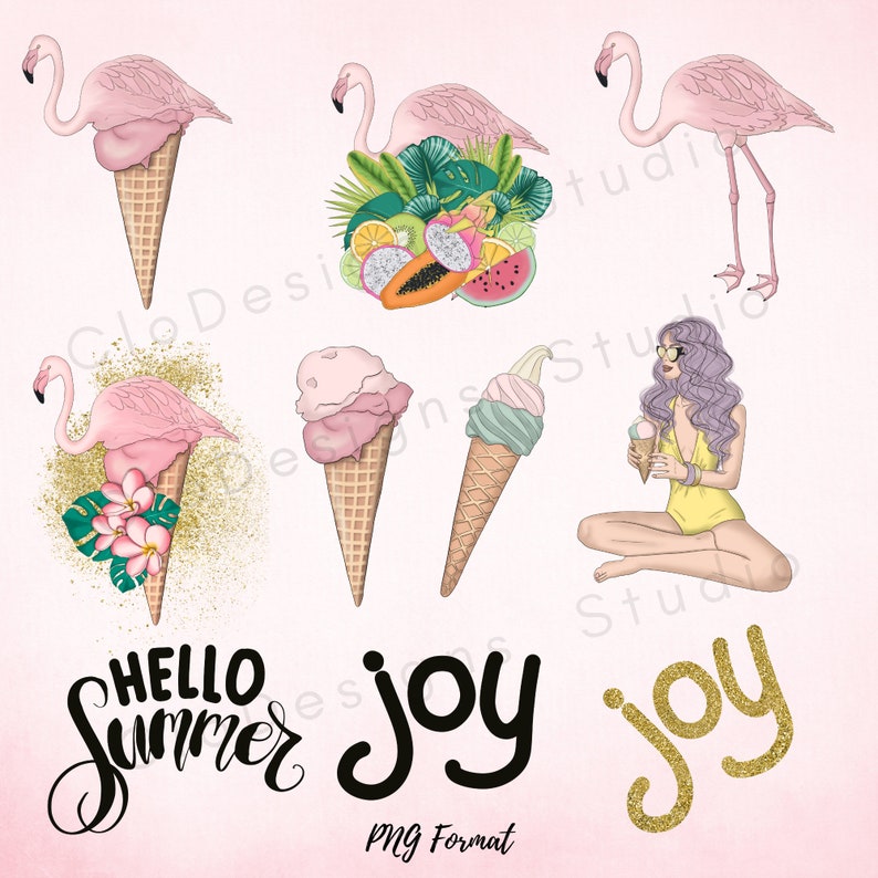 Summer Vacation Clipart Cute Summer Beach Birthday Watercolour PNG Pool ...