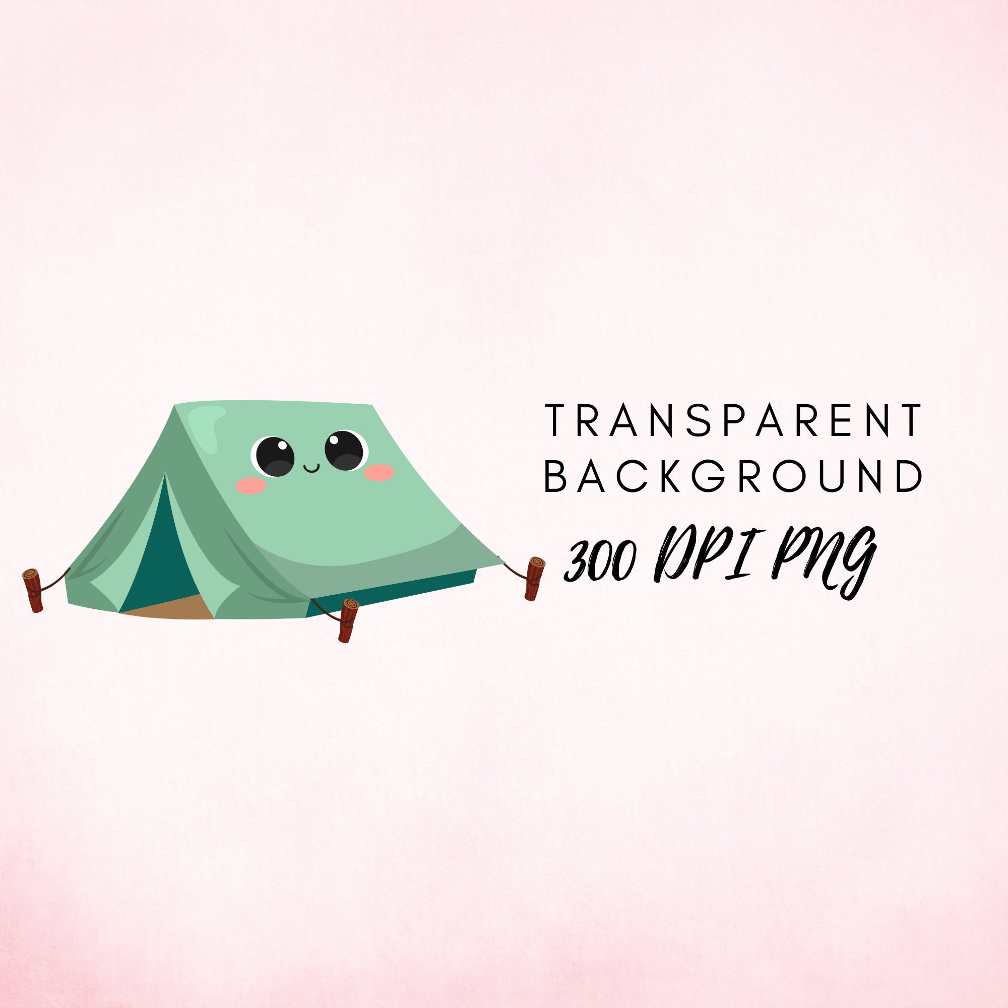 Cute Kawaii Camping Clipart Camping Cartoon Transparent PNG Paper Craft ...