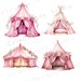 Watercolour Pink Boho Tents Clipart Hens Party Transparent PNG ...