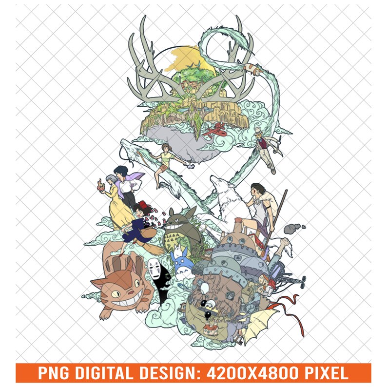 Studio Ghibli Png, Howls Moving Castle Digital Sticker, My Neighbor ...