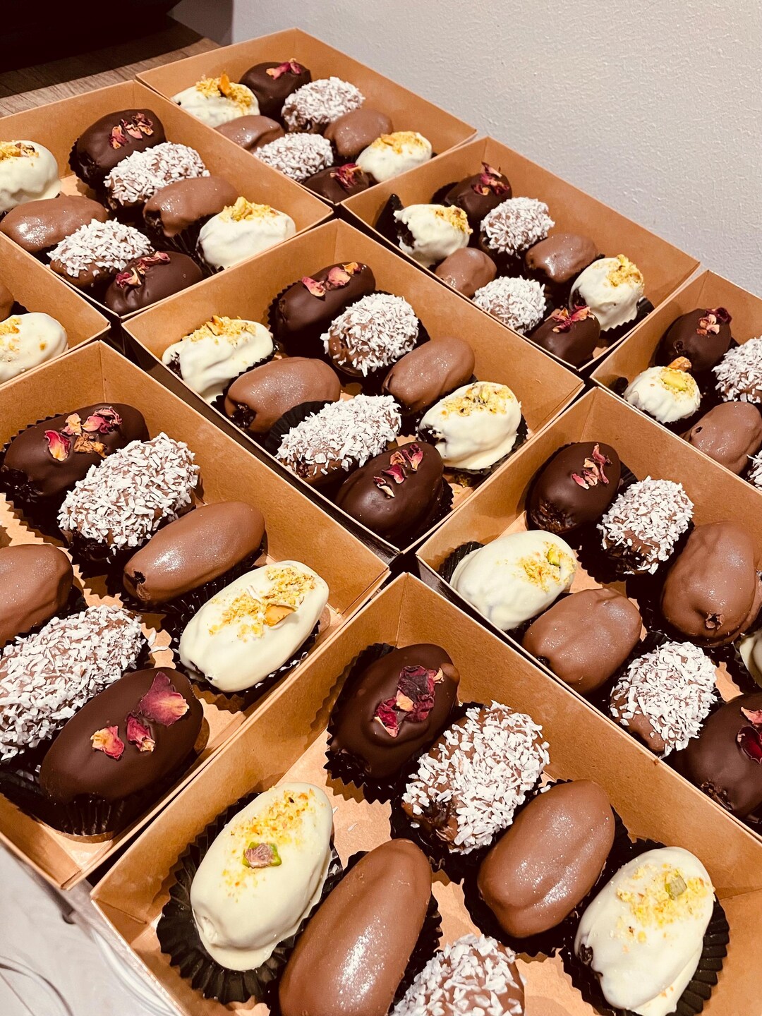Chocolate Covered Dates With Almonds - Etsy UK