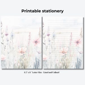 PRINTABLE Stationery, Printable Letter Writing Stationery | Botanical ...