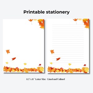 PRINTABLE Stationery, Printable Letter Writing Stationery | Autumn ...