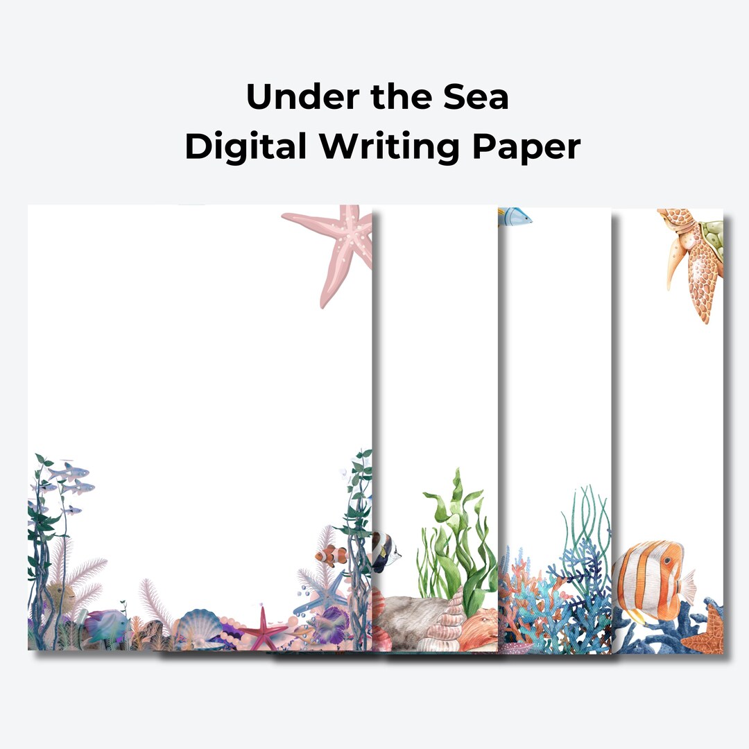 PRINTABLE Stationery, Printable Letter Writing Stationery | Sea Life ...
