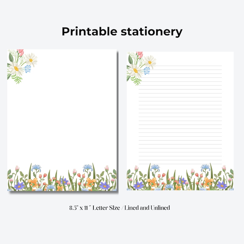 PRINTABLE Stationery, Printable Letter Writing Stationery | Botanical ...