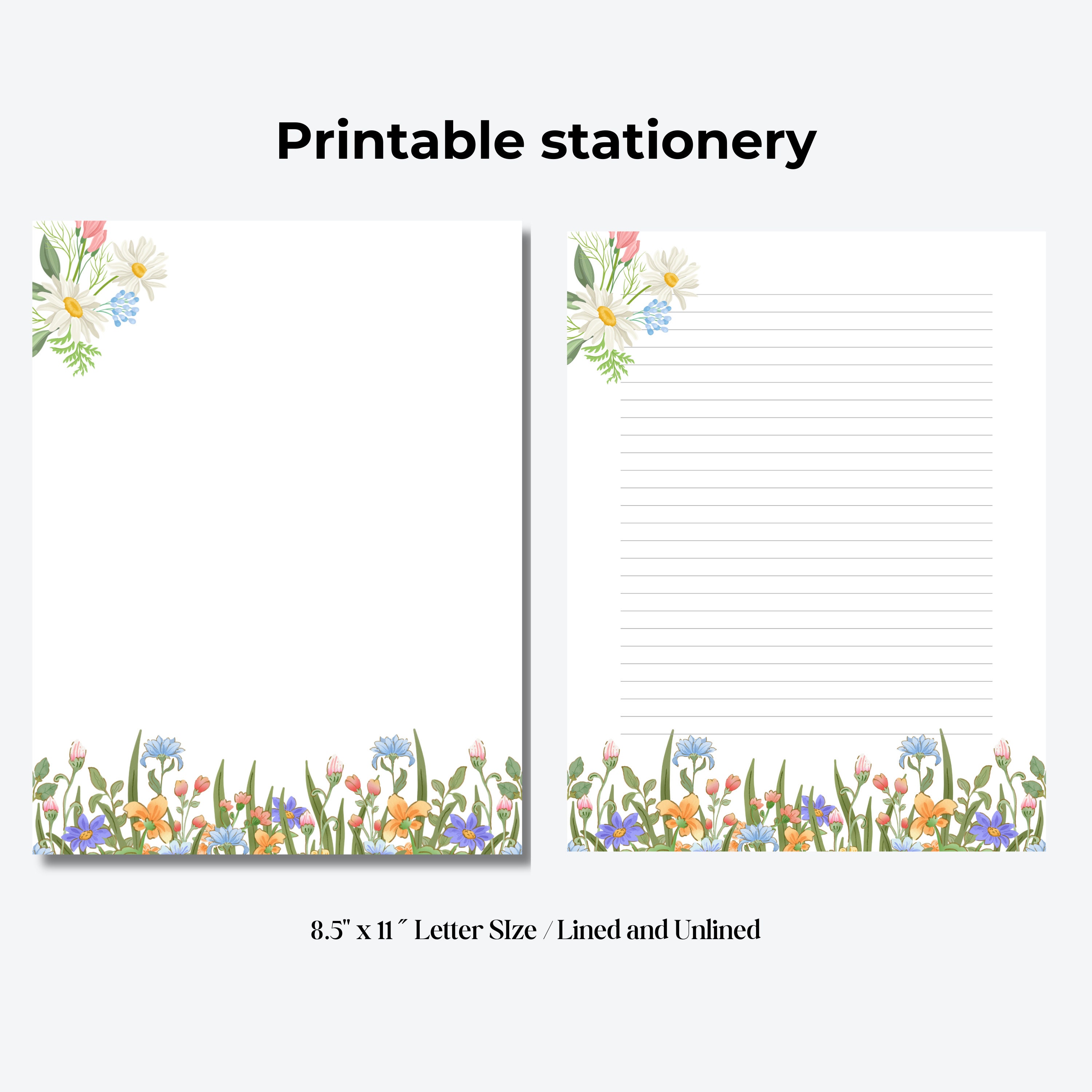 PRINTABLE Stationery, Printable Letter Writing Stationery | Botanical ...