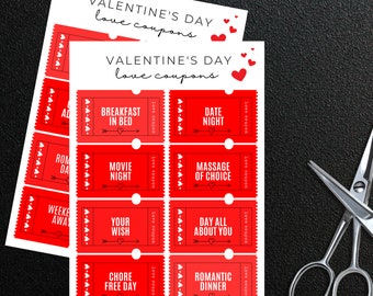 Editable Valentines Voucher Template | Love Coupon Template | Fun Gift ...