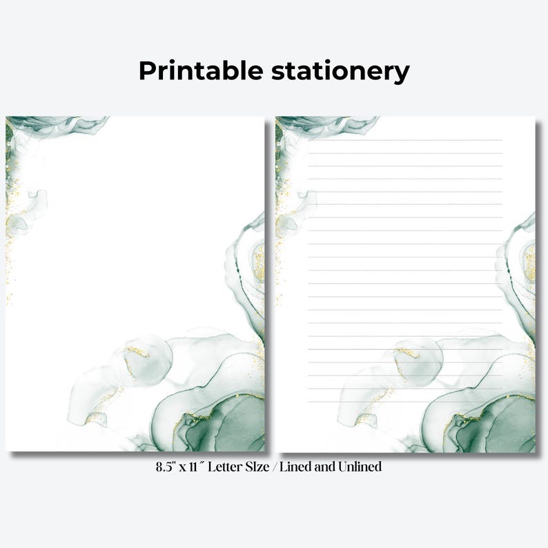 PRINTABLE Stationery, Printable Letter Writing Stationery | Marble ...