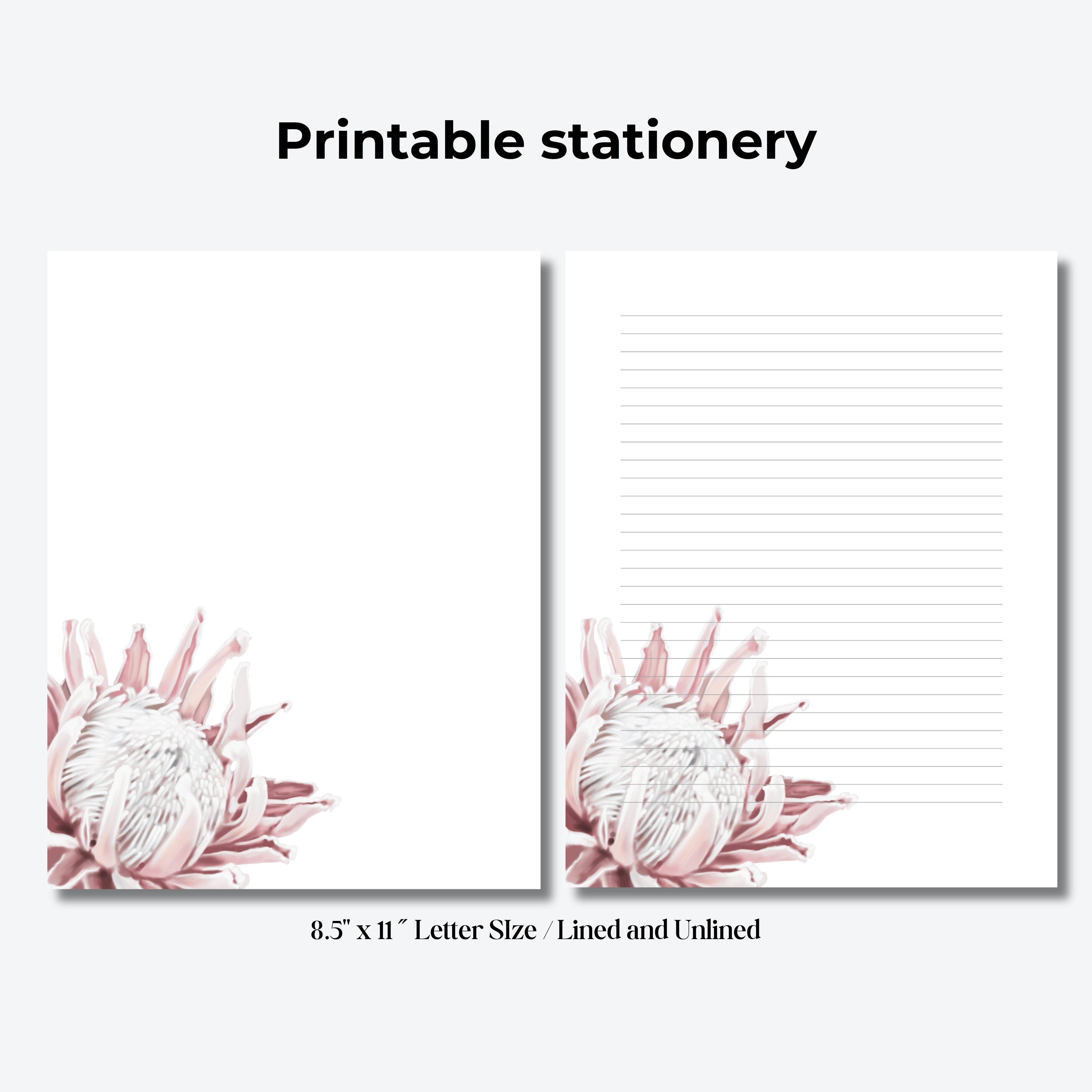 PRINTABLE Stationery, Printable Letter Writing Stationery Botanical ...