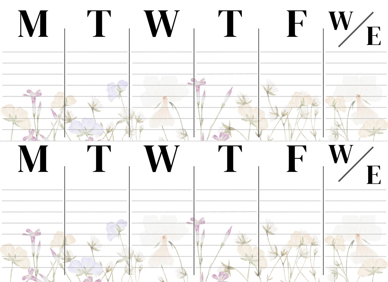 Weekly Printable Planner Botanical to Do List Simple Tasks List ...