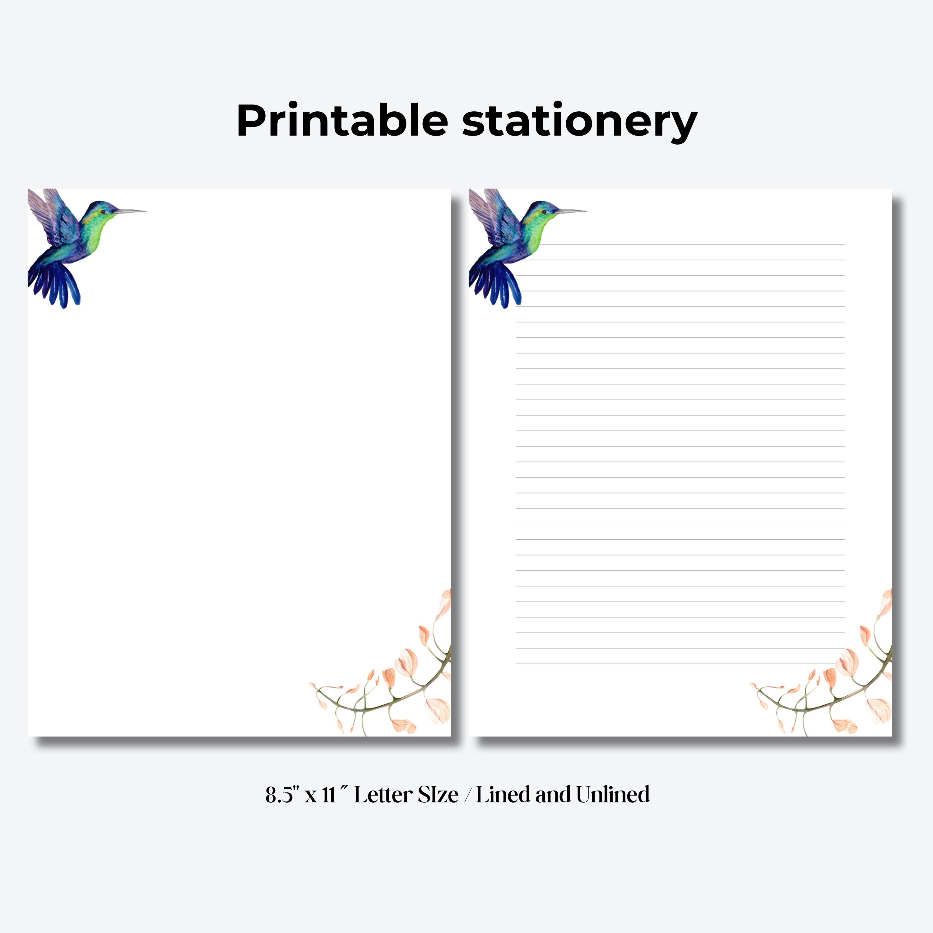 PRINTABLE Stationery, Printable Letter Writing Stationery Letter ...