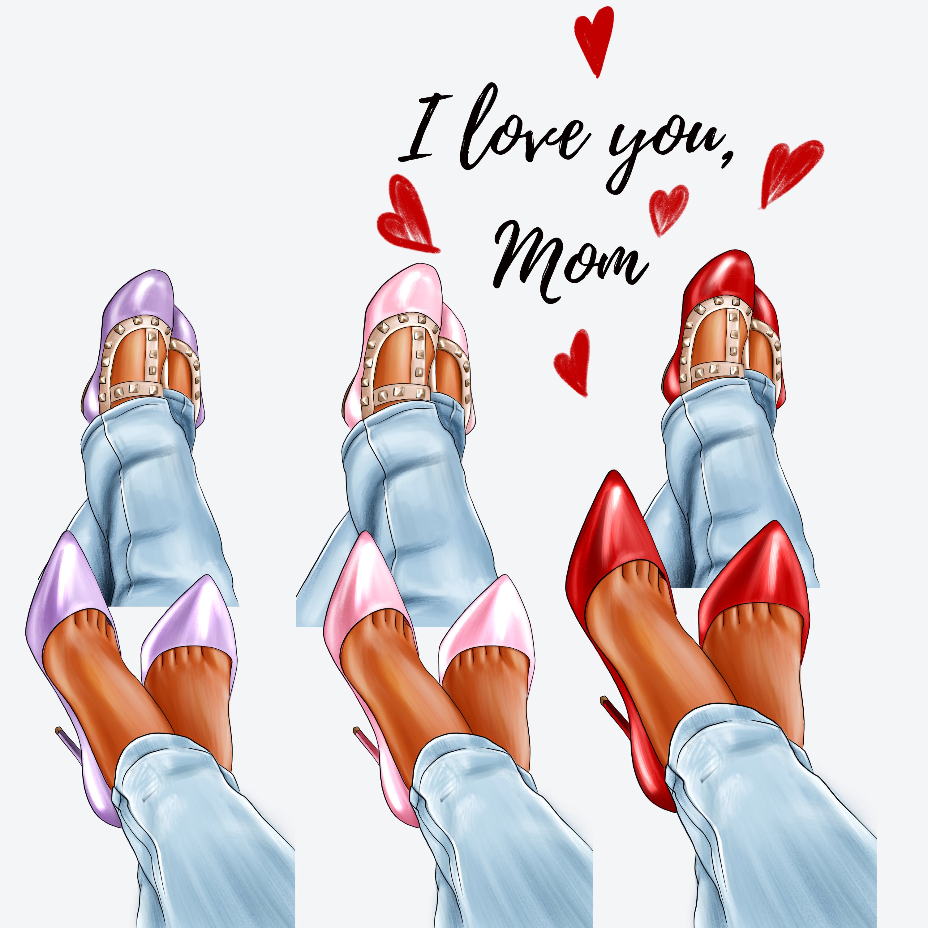 Mother and Daughter Clipart, Mom and Daughter Gift, Mothers Day Graphic ...