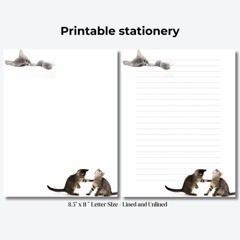 PRINTABLE Stationery, Printable Letter Writing Stationery | Pet, Cat ...